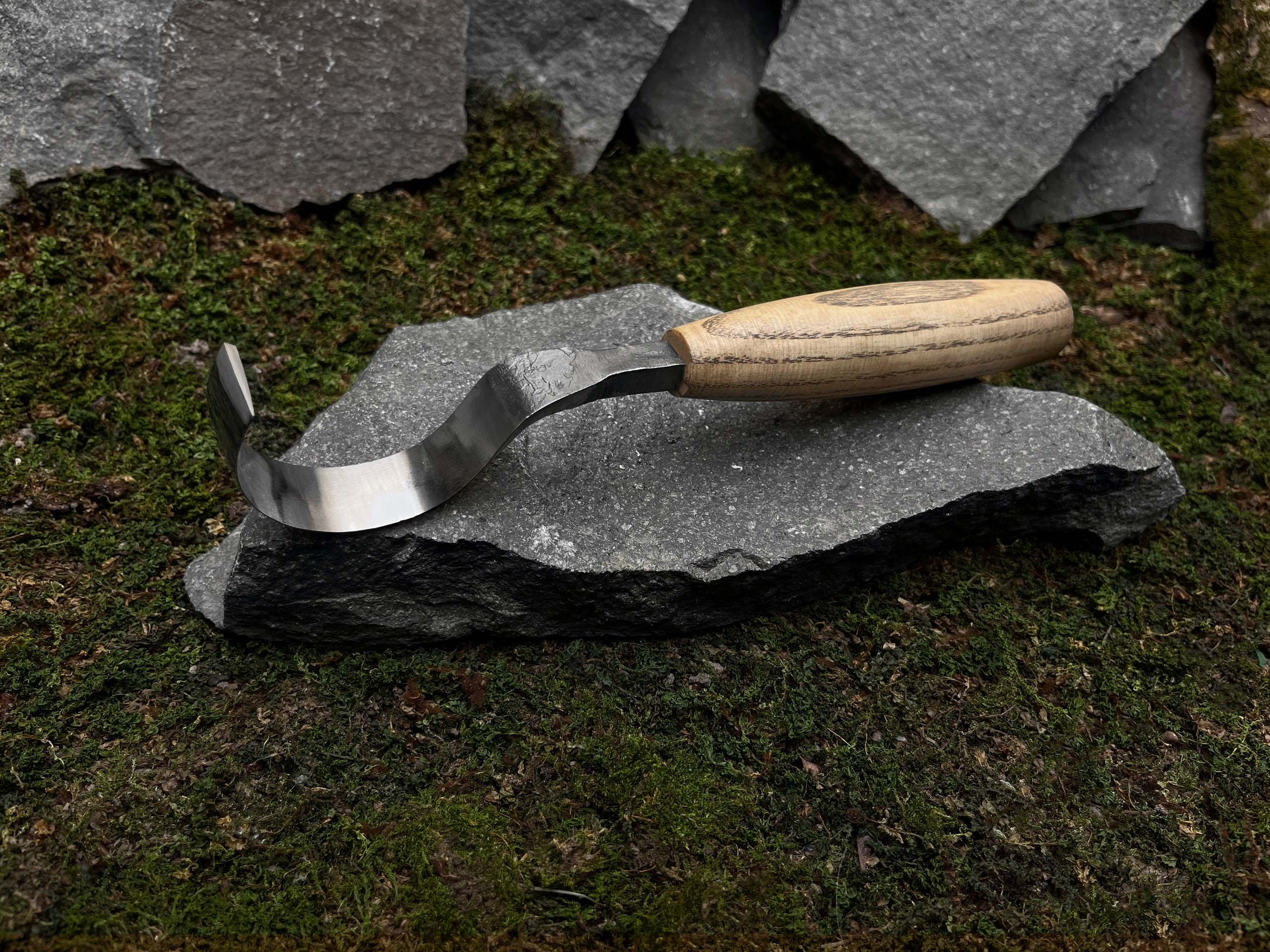 Forged Spoon Carving Hook Knife. Wood Carving Knife. Handmade Hook ...