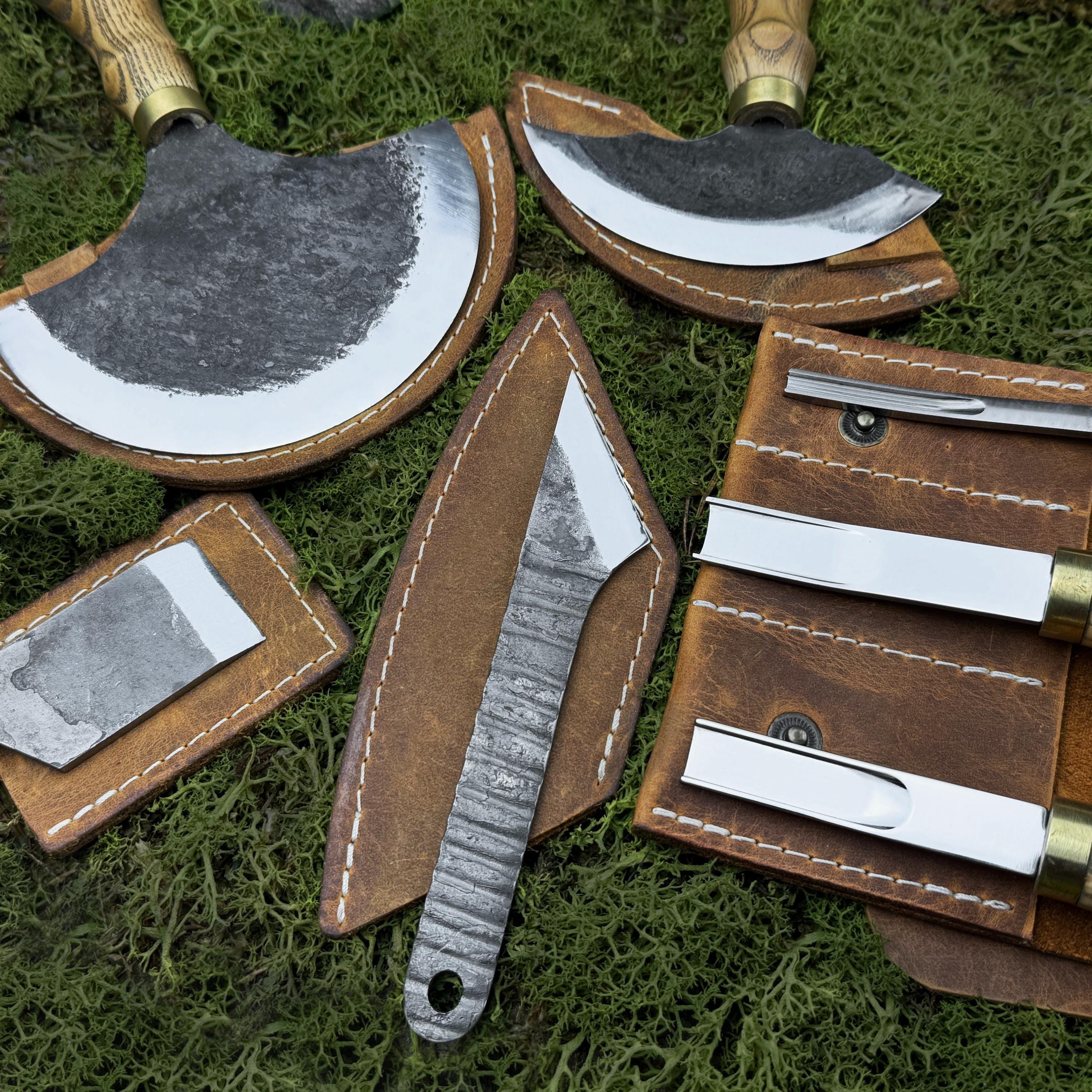 Set Leatherworking Tool 12 PCS With Leather Cases. Cutting Leather ...