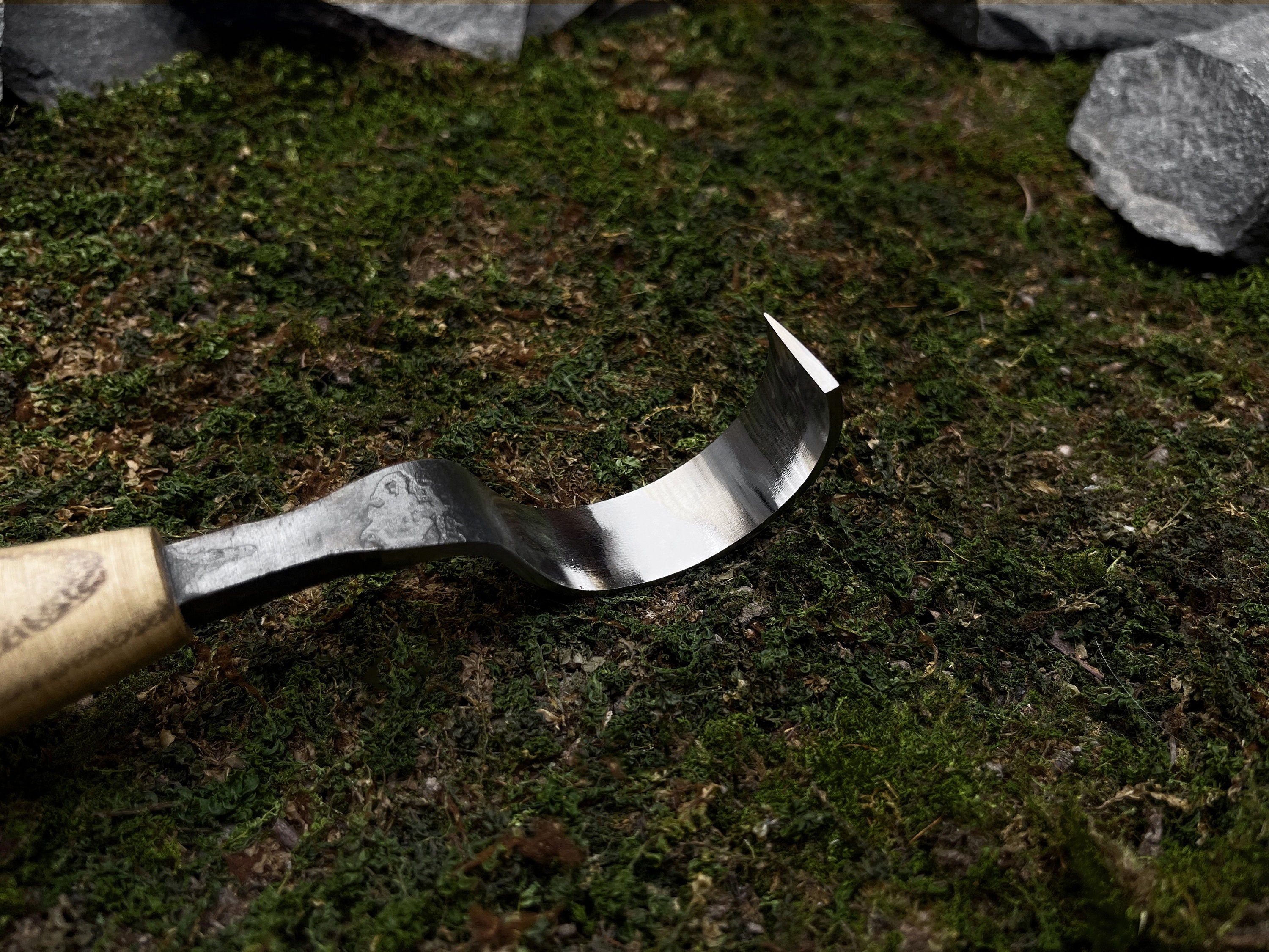 Forged Spoon Carving Hook Knife. Wood Carving Knife. Handmade Hook ...