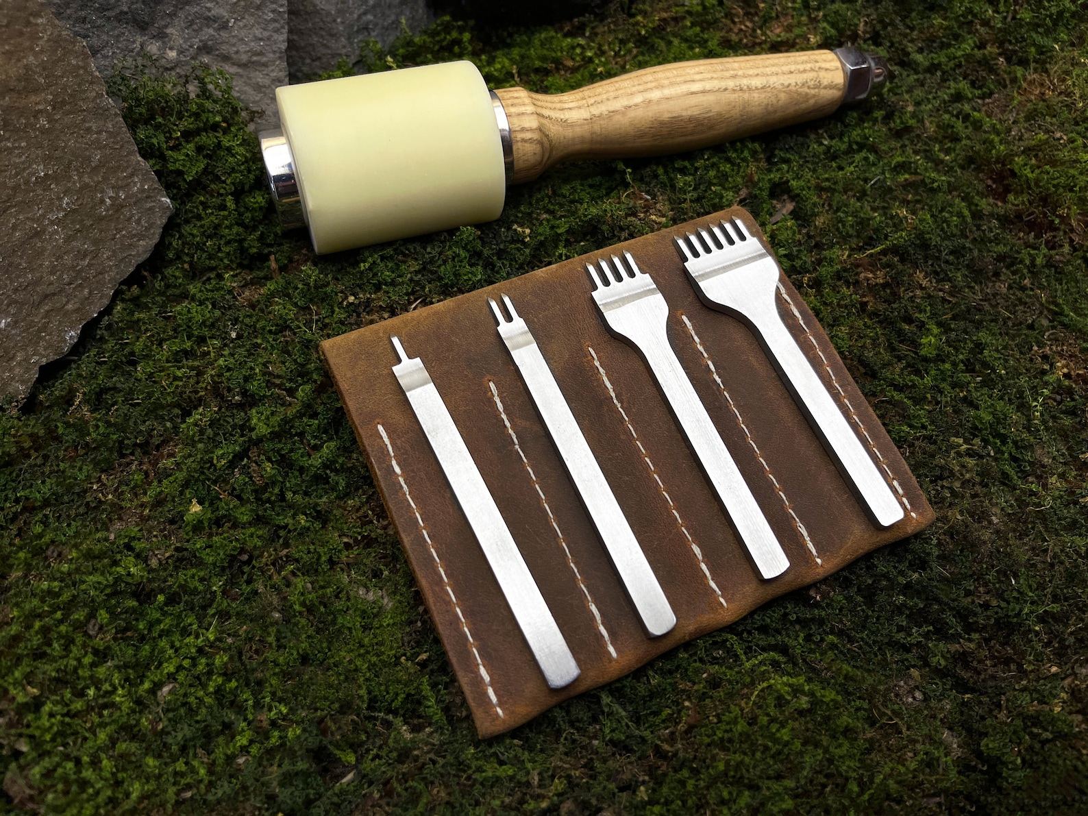 Leather Tools. Diamond Style Leather Pricking Iron Set, 1, 2, 3, 4 ...