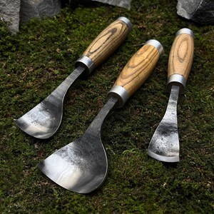 Spoon Gouges With Leather Case. Wood Carving. Curved Gouges for Carving ...