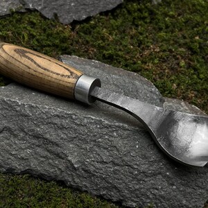 Spoon Carving Gouge. Wood Carving Tool. Bent Gouge for Woodworking ...