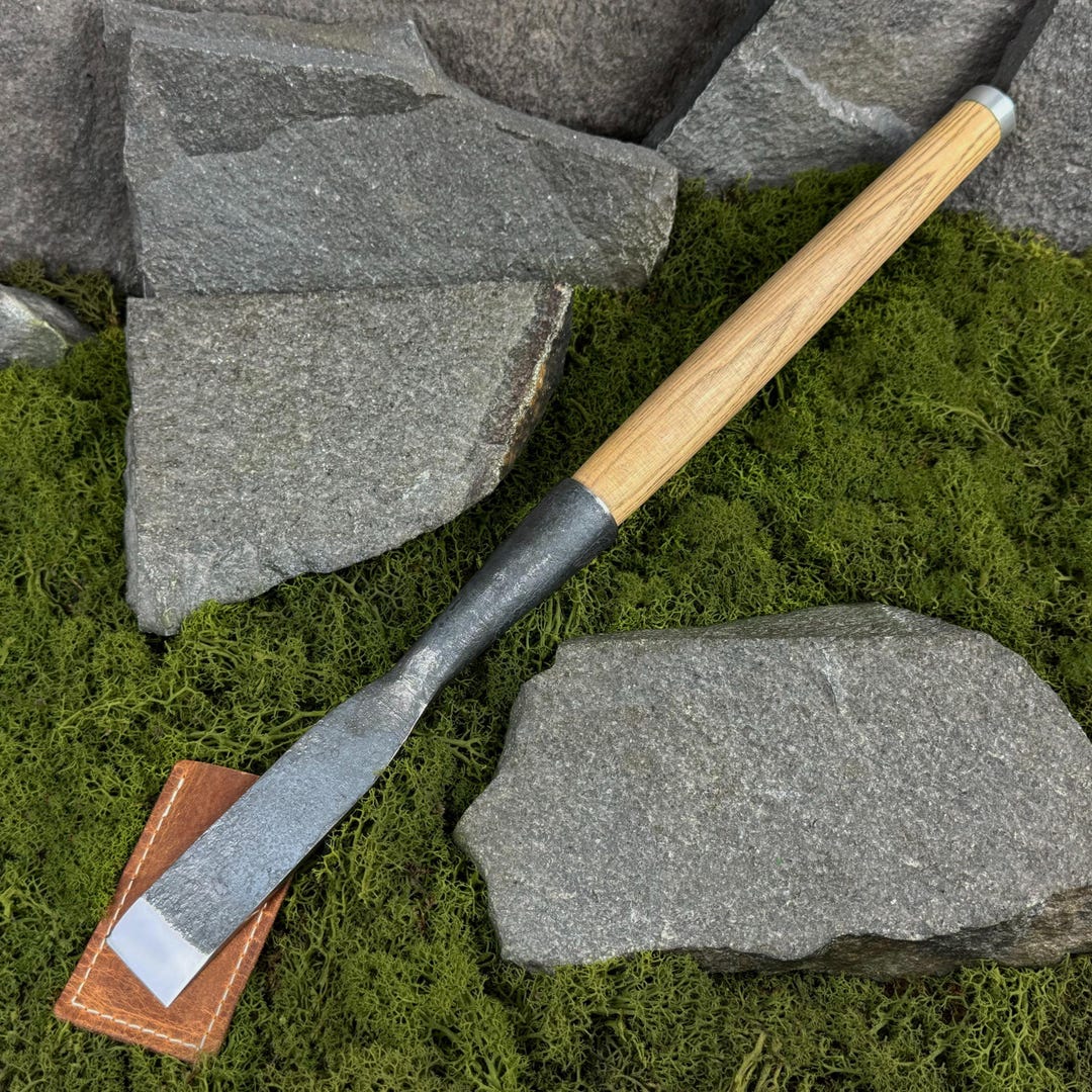 Hand Forged Slick Chisel With Leather Case. Chisel for Timber Framing ...