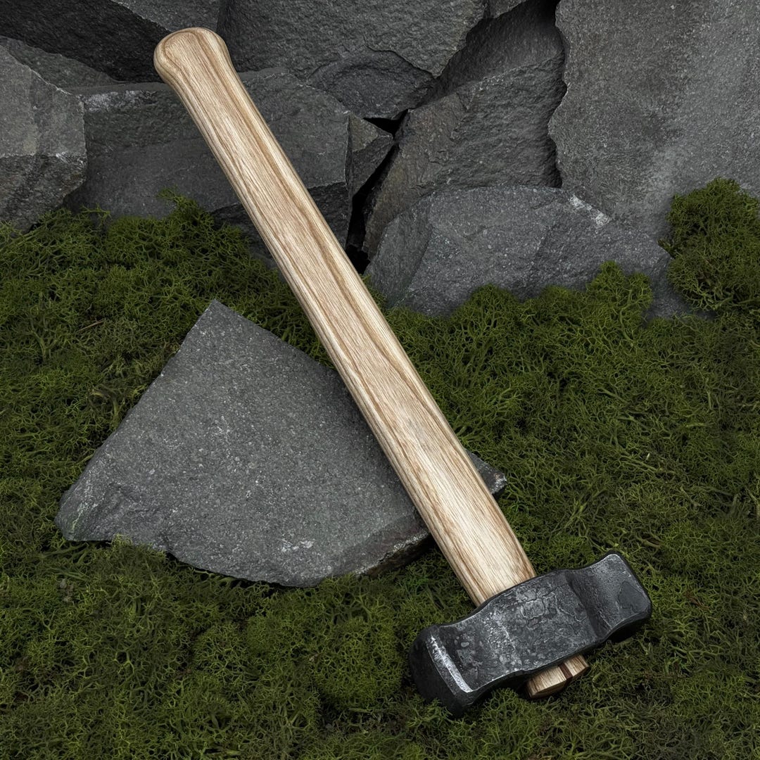 Rounding Hammer for Blacksmithing. Balanced Weight - 2.2 Lbs. Double ...