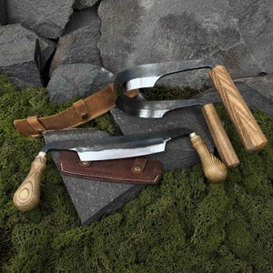 Set Drawknives 2-piece With Leather Cases. Inshave. Carpentry Tools ...