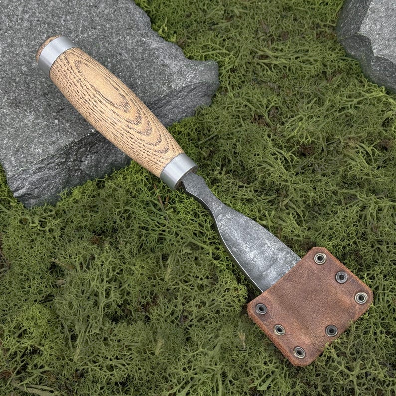 Hand Forged Wood Carving Gouge. Rounded Chisel for Woodworker. Wood ...