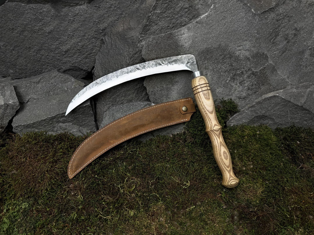 Big Scythe With Leather Case. Tool for Gardening. Harvesting Scythe ...