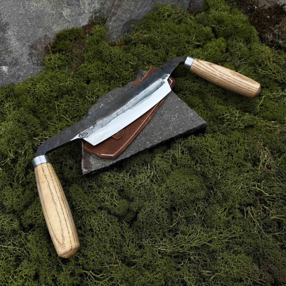 Carpentry Drawknife With Leather Case. Medium Drawknife for Wood ...