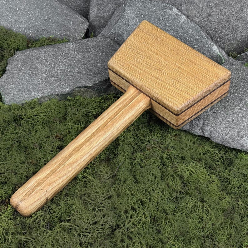 Comfortable Wooden Mallet. Woodworking Mallet. Carpentry Mallet ...