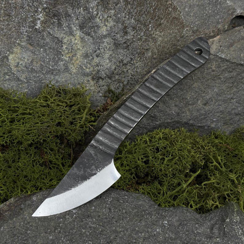 Japanese Kiridashi With Leather Case. Rounded Blade. Skinning Knife ...