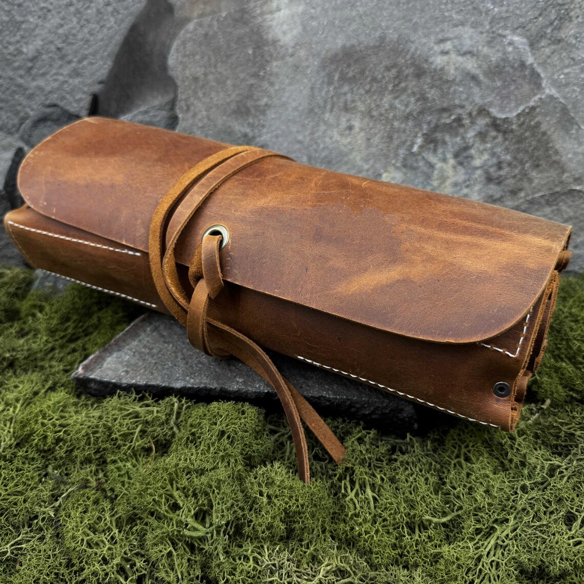 Leather Tool Roll. Leather Case for Wood Carving Tools, Bushcraft ...