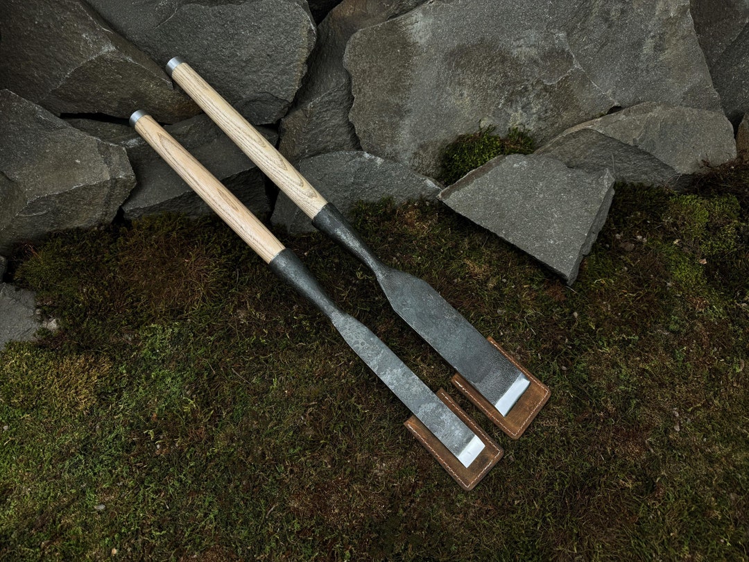 Set of 2 Framing Timber Chisel With Leather Cases. Straight Chisels for ...