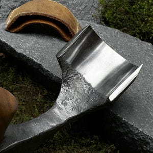 Curved Adze With Leather Case. Wood Carving Tool. Camping Axe ...