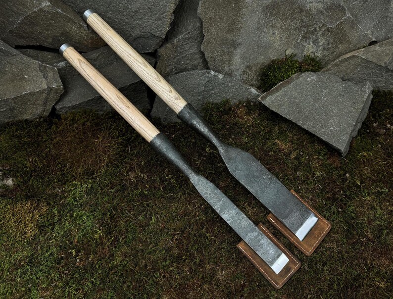 Framing Timber Chisels With Leather Cases. Straight Chisels for ...