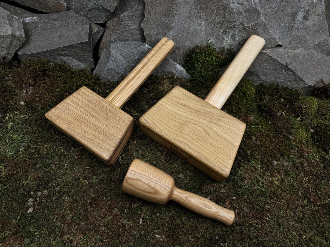 3-piece Wooden Mallet Set. Woodworking Mallets. Wood Carving Mallets ...