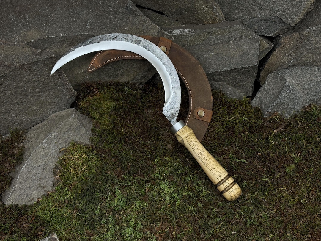 Garden Sickle With Leather Case. Garden Tool. Sickle for Trimming ...