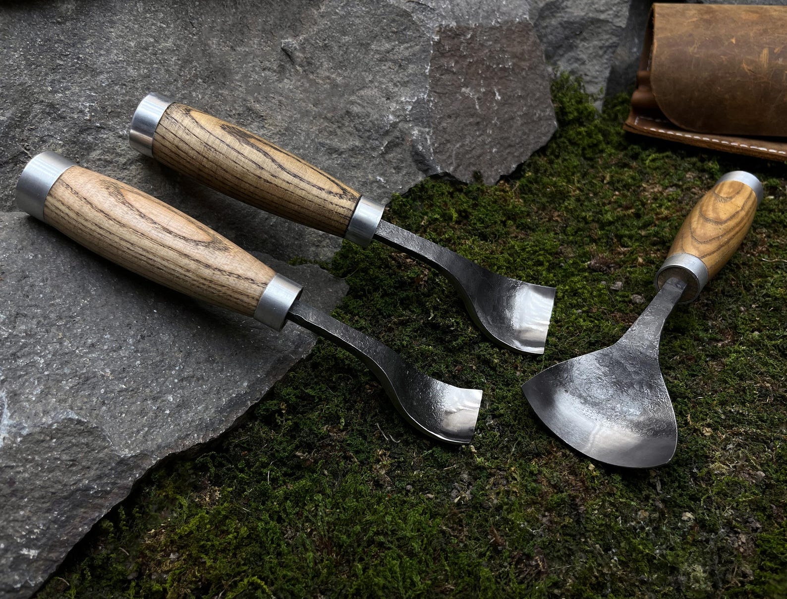 Spoon Gouges With Leather Case. Wood Carving. Curved Gouges for Carving ...
