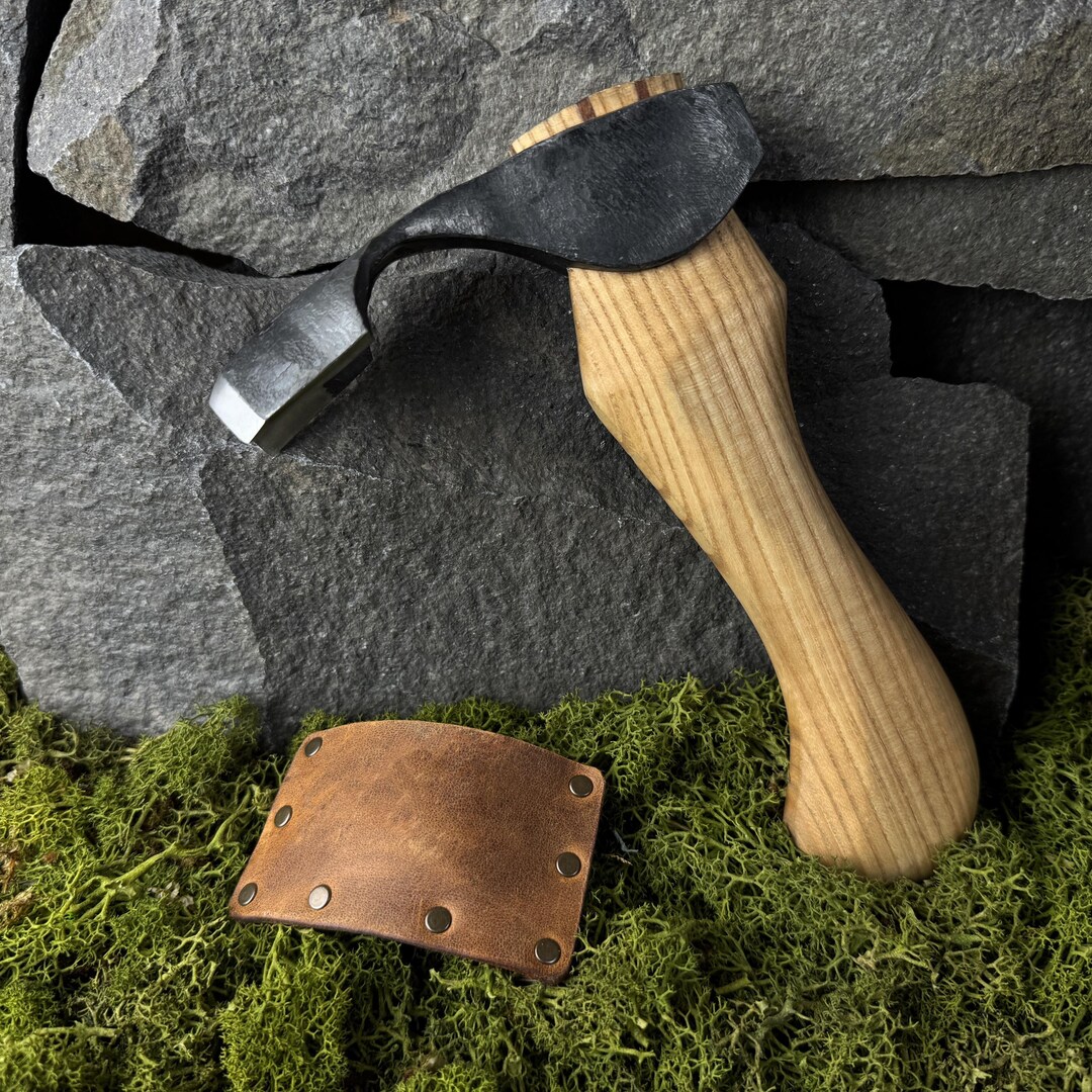 Small Curved Adze With Leather Case. Wood Carving Adze. Woodworking ...