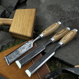 Set of 8 Chair Making Tools With Leather Cases. Woodworking Tools ...