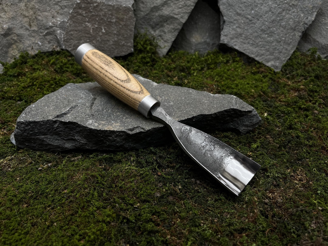 Forged Wood Carving Gouge. Rounded Chisel for Woodworker. Wood Cutting ...
