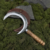 Lunar Sickle: Hand Turned Purple Birch Handle, Laser Engraved Blade - Etsy