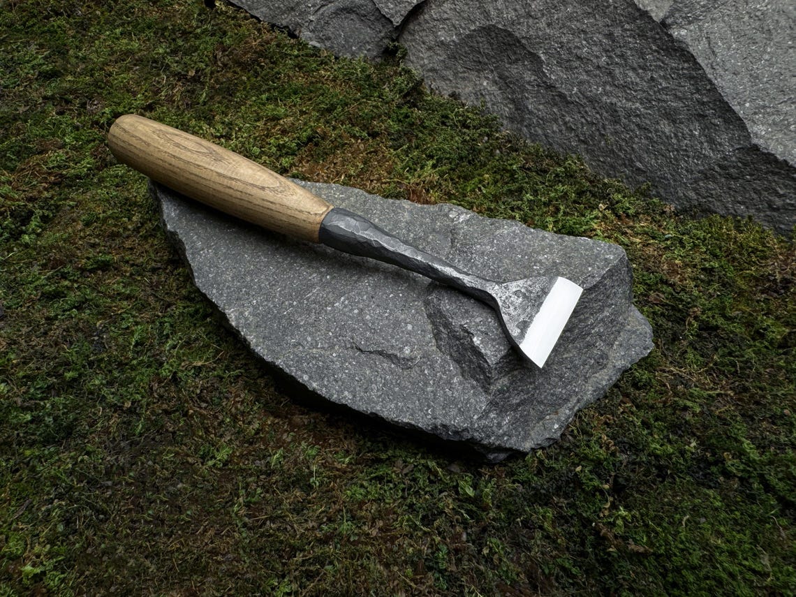 Forged Cone Timber Framing Chisel. Carpenters Chisel. Wood Carving ...