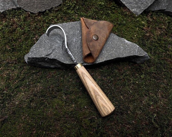 Forged Scorp Knife. Spoon Carving Knife. Wood Carving Round Blade. Hand ...