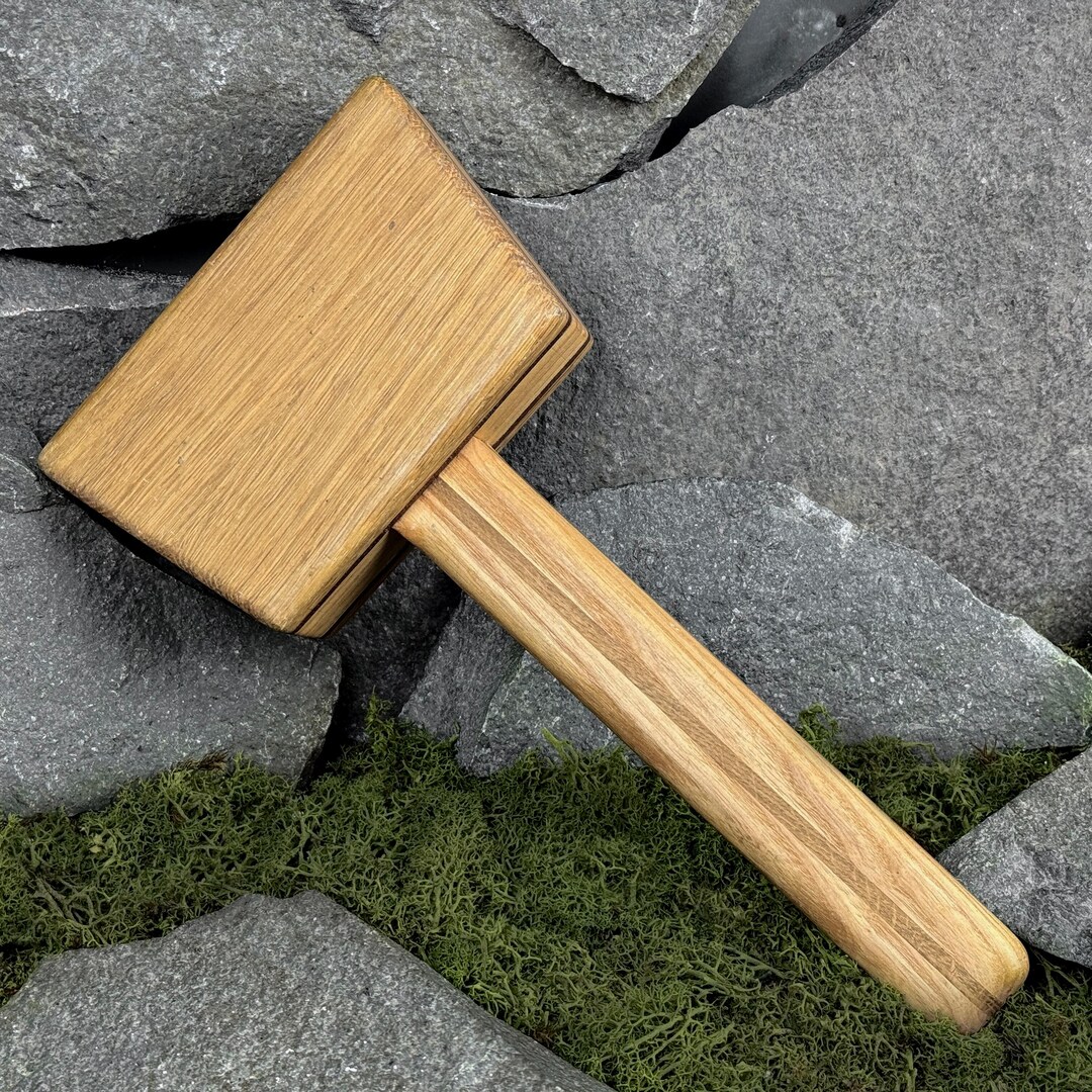 Comfortable Wooden Mallet. Woodworking Mallet. Carpentry Mallet ...