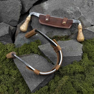 Set Drawknives 2-piece With Leather Cases. Inshave. Carpentry Tools ...