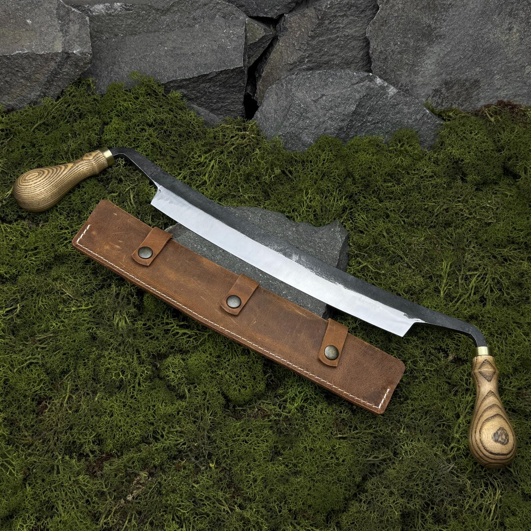 Big Drawknife With Leather Case. Wood Carving Knife. Spoons, Bowls ...