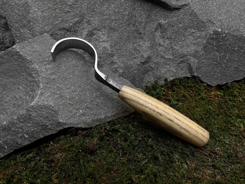 Forged Spoon Carving Hook Knife. Wood Carving Knife. Handmade Hook ...