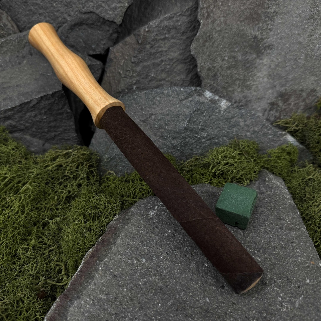 Sharpening Leather Strop With Polishing Paste. Handcrafted Board for ...