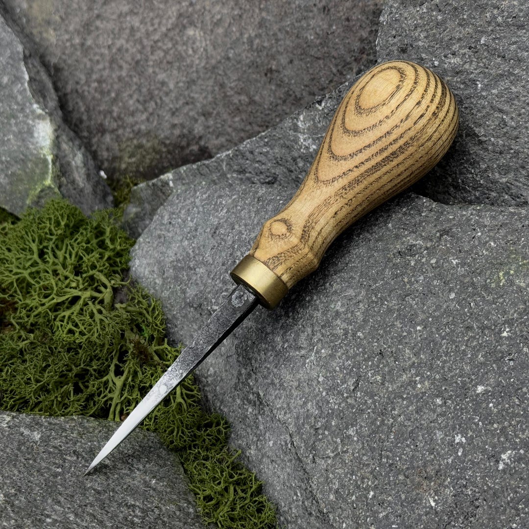 Hand Forged Leather Awl - Stitching and Marking Tool for Leathercraft ...