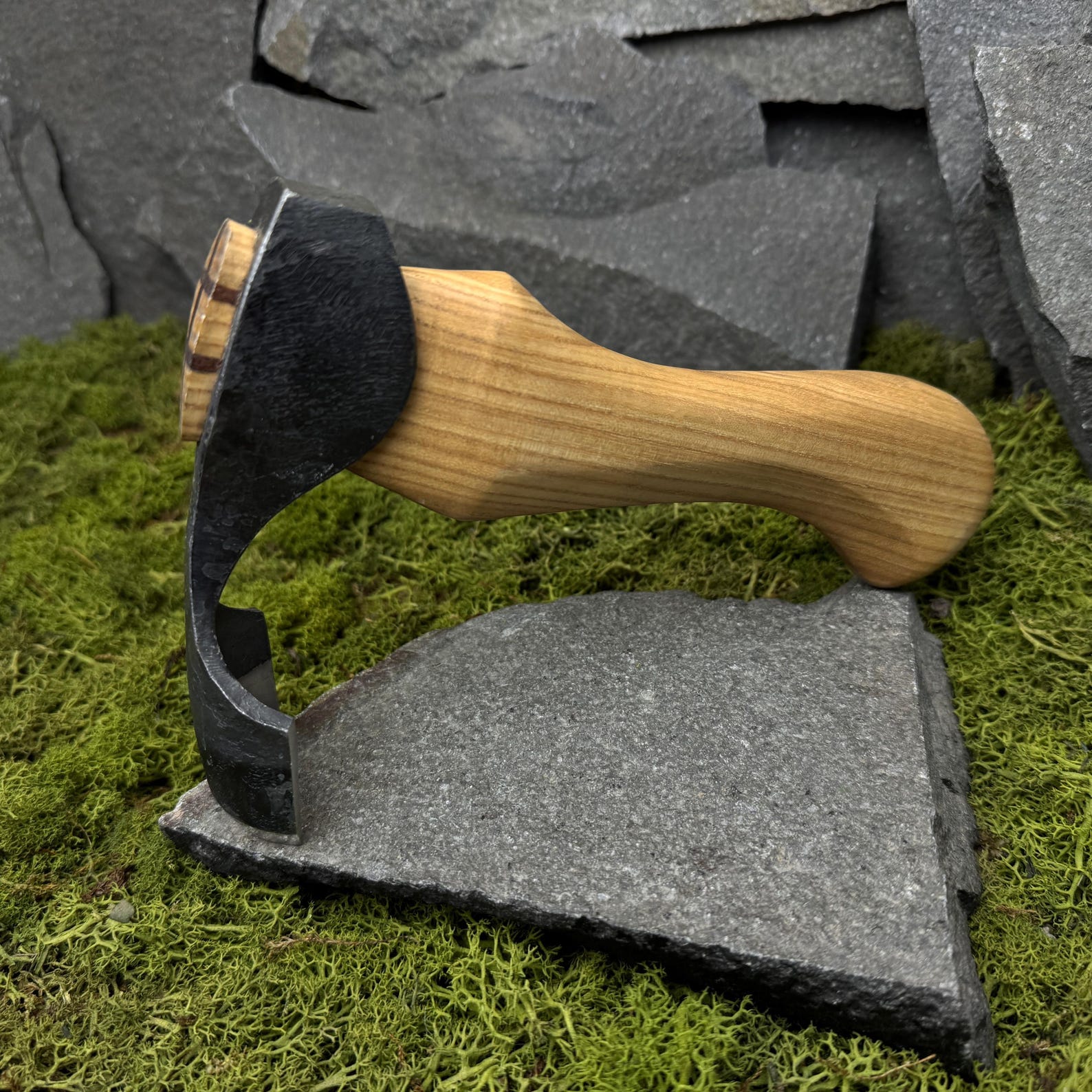 Curved Adze With Leather Case. Wood Carving Tool. Camping Axe ...
