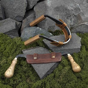 Set Drawknives 2-piece With Leather Cases. Inshave. Carpentry Tools ...