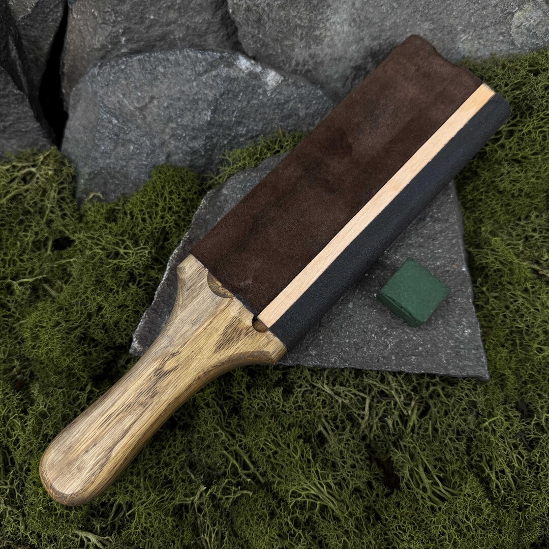 Sharpening Leather Strop. Handmade Board With Polishing Paste for ...
