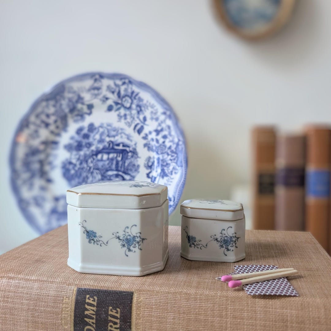 Vintage Porcelain Match Striker Box Sweet Upcycled Candle Accessories ...