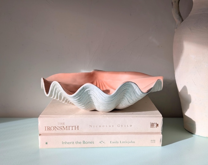 Vintage Ceramic Shell Console Bowl Pretty Tabletop Decor Catch-all - Etsy