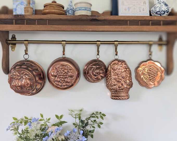 Antique French Copper Molds Tin Lined Copper Bundt Cake Jello Molds ...