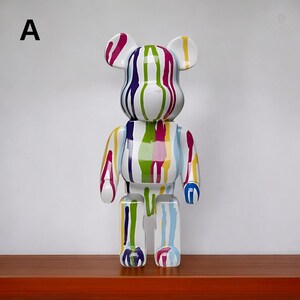 Decorative Bearbrick Graffiti Statue Bearbrick Figurine for Shelf and ...