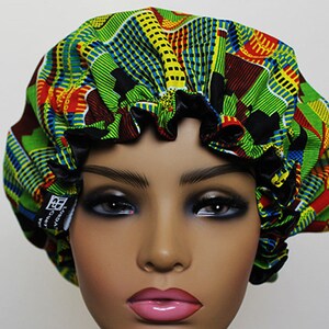Satin Lined African Print Bonnet - Hair Bonnet - Etsy
