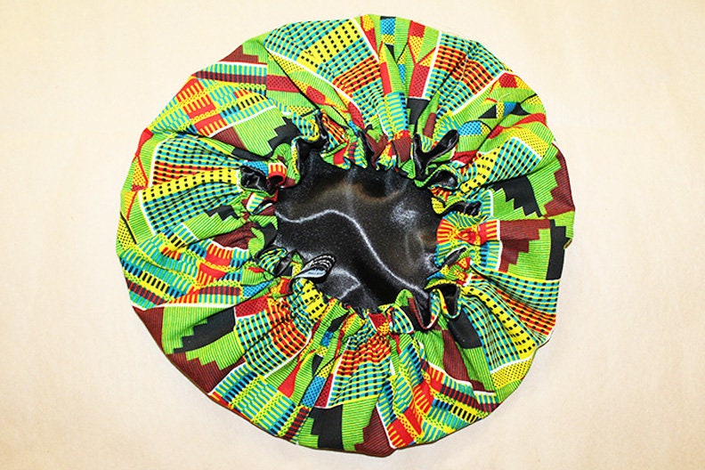 Satin Lined African Print Bonnet - Hair Bonnet - Etsy