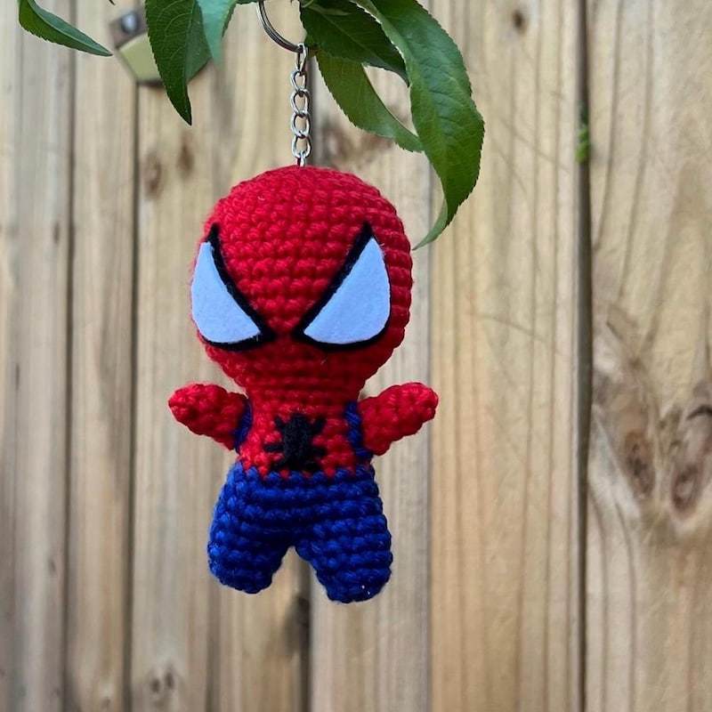 Spiderman Keychain - Etsy