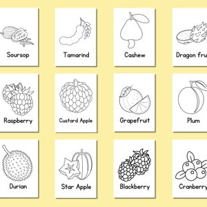 36 Fruit Coloring Pages for Kids, Easy Coloring Pages, Preschoolers ...
