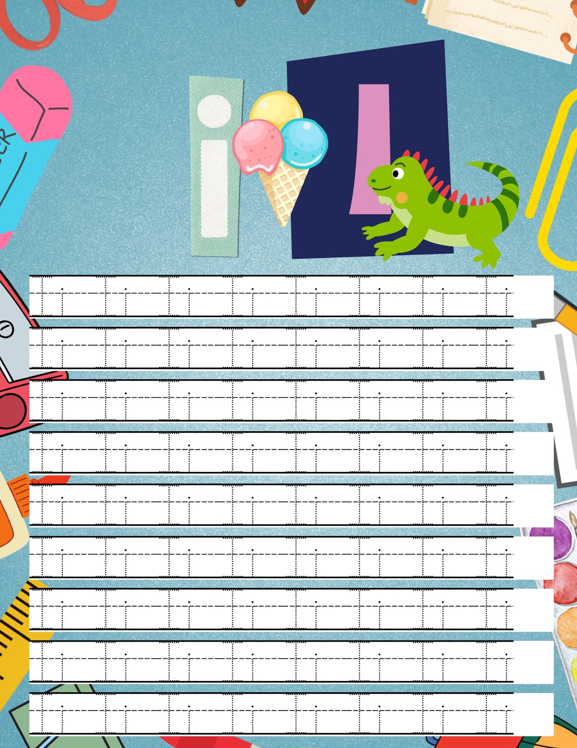 Kid Worksheet: Letter Tracing Pad Printable Preschool Worksheets ...