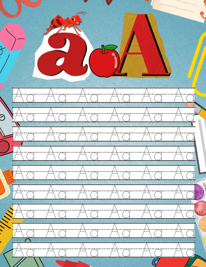 Kid Worksheet: Letter Tracing Pad Printable Preschool Worksheets ...