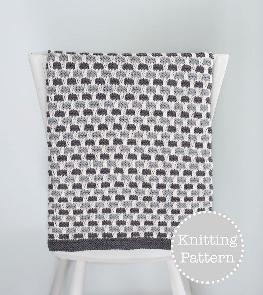Knitting Pattern - Gridlock Baby Blanket - Etsy