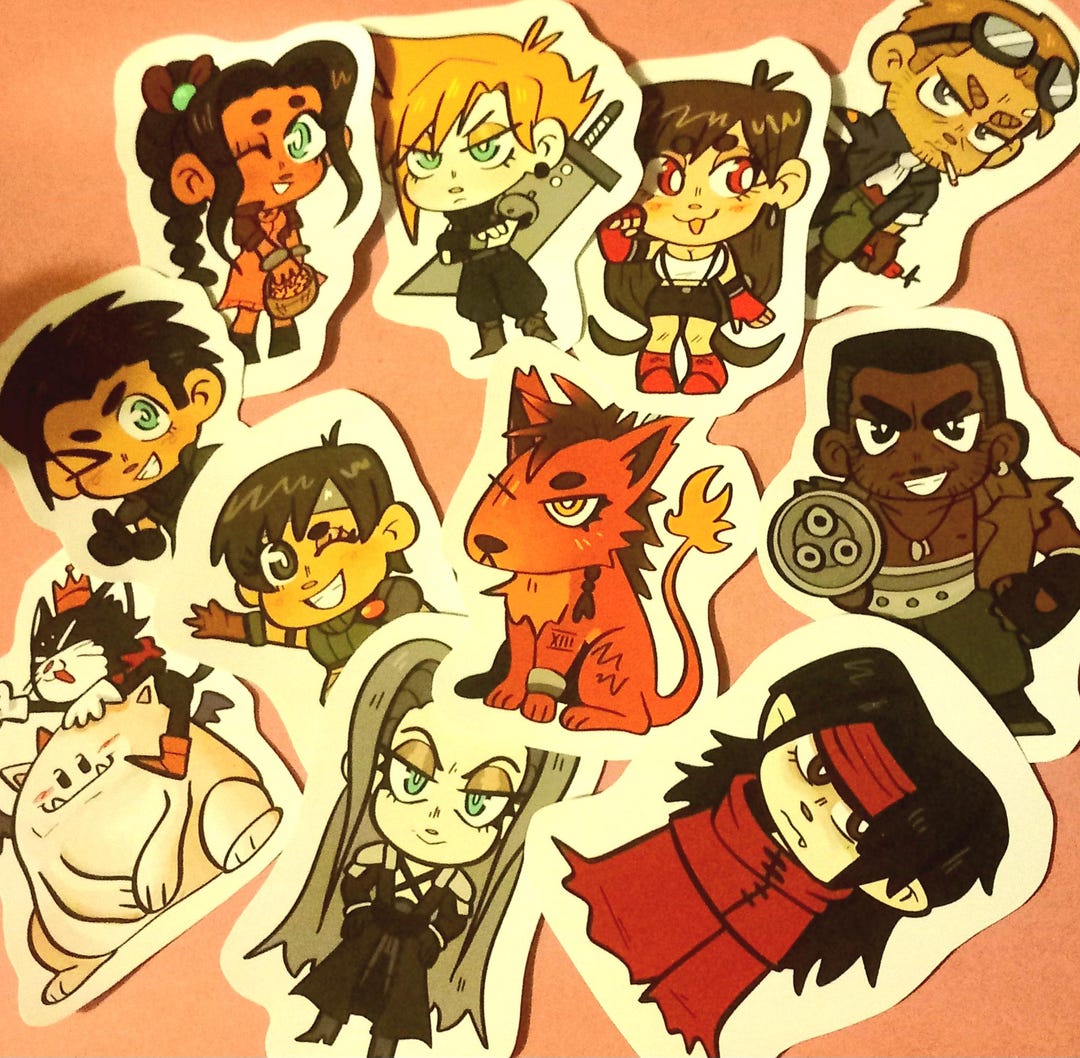 FF7 Final Fantasy VII Sticker Pack Whole Set - Etsy