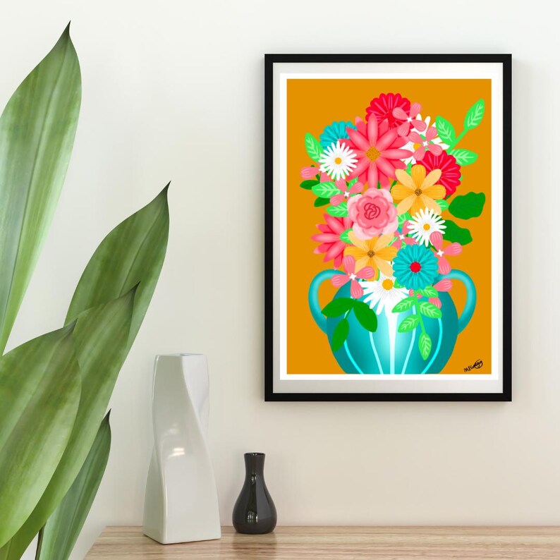Blue Spring Flowers Art Print - Etsy
