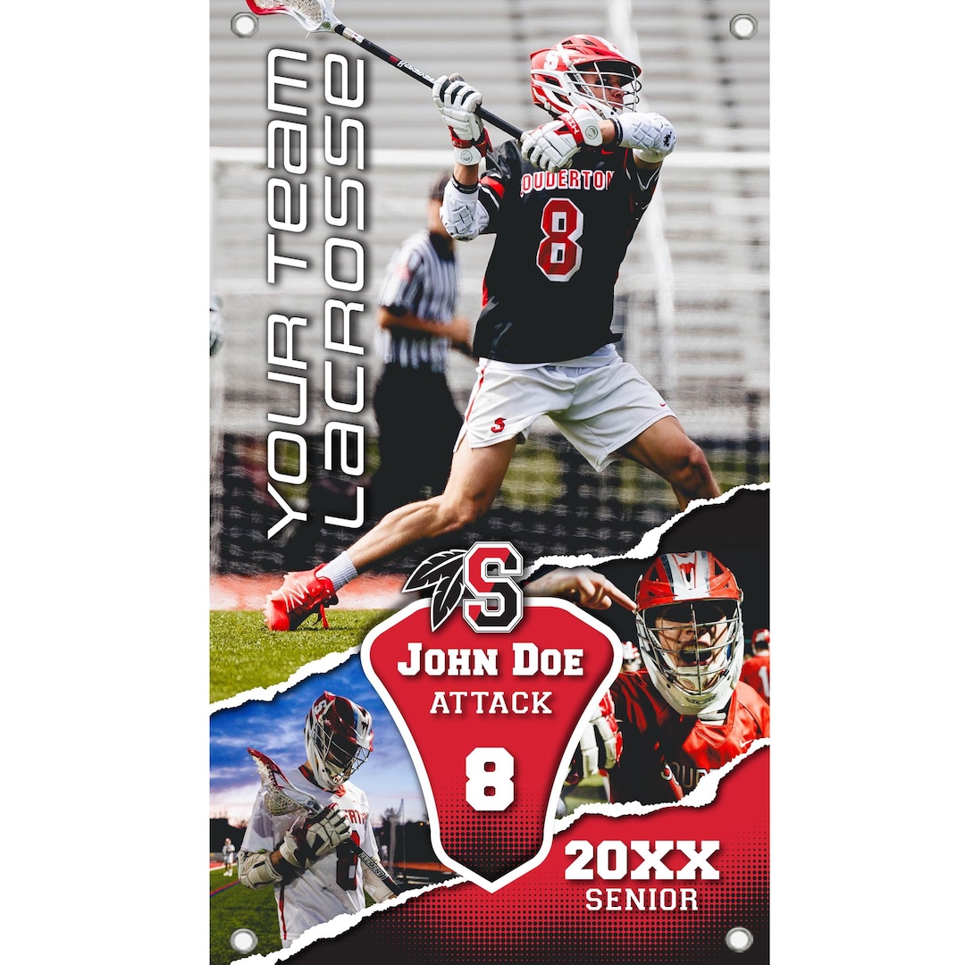 Custom-printed Vinyl Lacrosse Banner, Weatherproof High School Senior ...